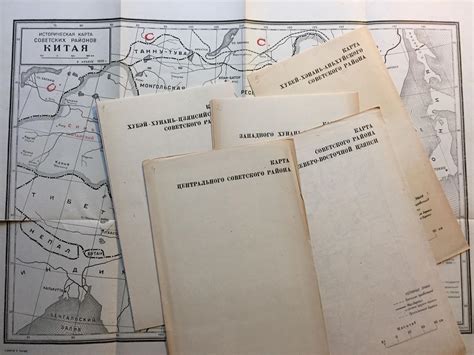 6 X China Historical Maps Of The Soviet Regions Of China 1933
