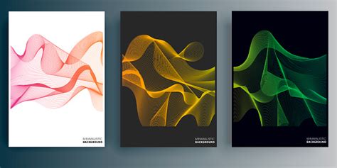 역동적인 파도가 있는 밝은 포스터 전단지 포스터 브로셔 표지 배경 벽지 타이포그래피 또는 기타 인쇄 제품을위한 최소한의 디자인