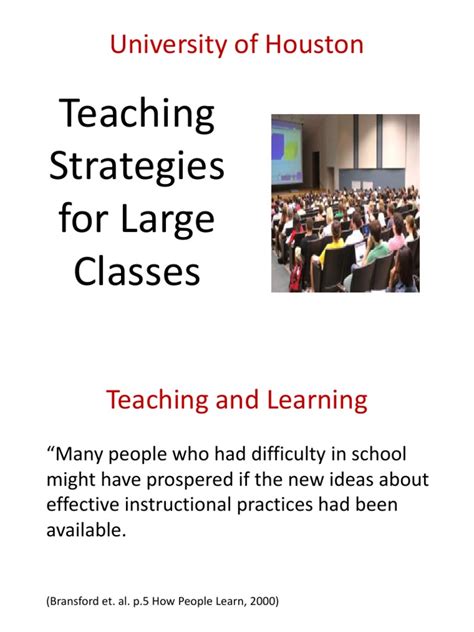 University Of Houston Teaching Large Lecture Classes Pdf Memory Educational Psychology