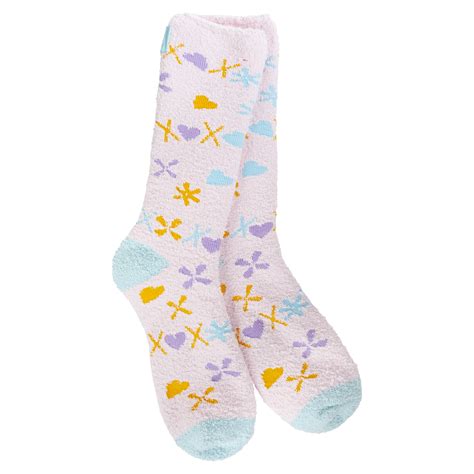 Holiday Valentines Day Cozy Crew Socks Sweet Heart Socks Worlds