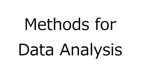 Methods In Each Process Of Data Analysis Procedure By Dataanalysis