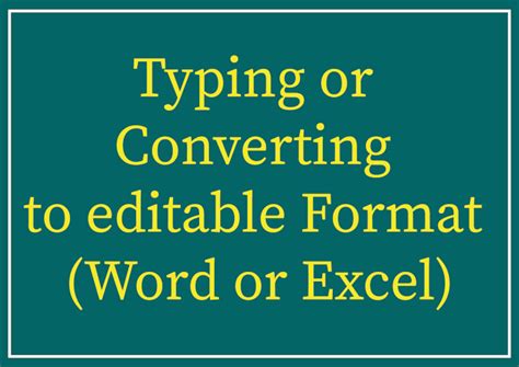 Do Retyping And Converting Toword Or Excel Format By Jf Trading Fiverr