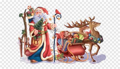ซานตาคลอสและกวางเรนเดียร์ ซานตาคลอสคริสต์มาสวันปีใหม่นักบุญนิโคลัสเดสก์ท็อปวันซานตาคลอส