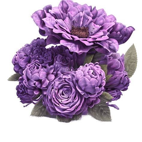 Violet Flowers Bouquet · Creative Fabrica