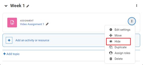 Hide And Show Course Content