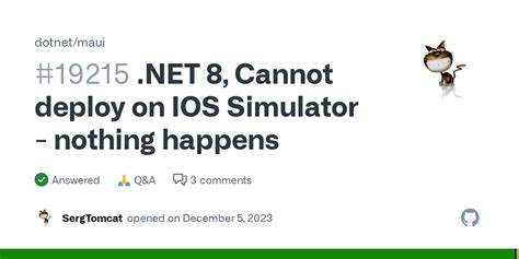 Net 8 Cannot Deploy On Ios Simulator Nothing Happens · Dotnet Maui