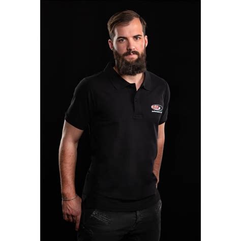 Polo Shirt SIP Performance Style Size S Black Cotton SIP Scootershop