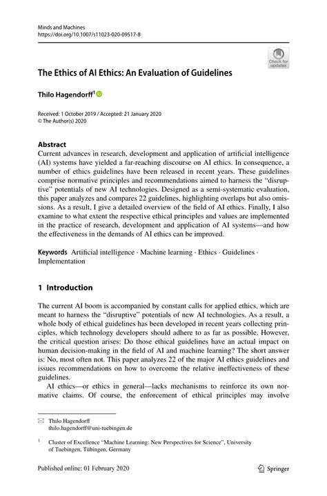 Pdf The Ethics Of Ai Ethics An Evaluation Of Guidelines