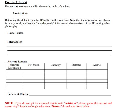 Solved Exercise 5 Netstat Use Netstat To Observe And List