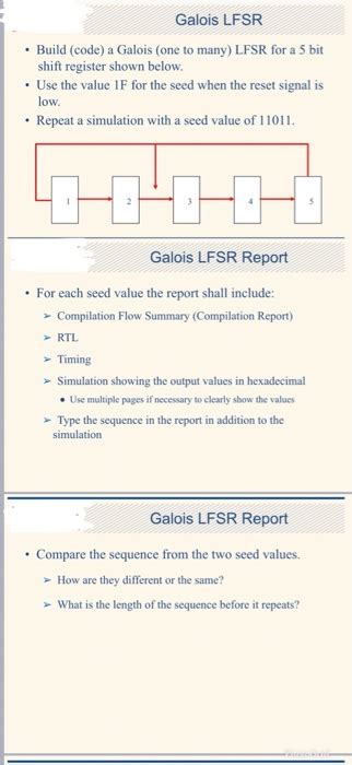 Galois Lfsr Build Code A Galois One To Many Lfsr