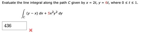 Solved Evaluate The Line Integral Along The Path C Given By Chegg