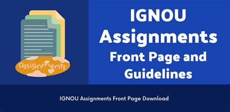 How To Submit IGNOU Assignments Guidelines And Front Page Techiya In