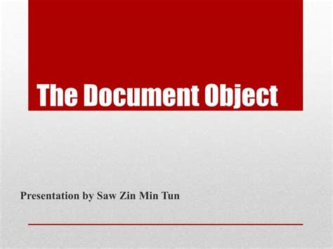 the document object ppt