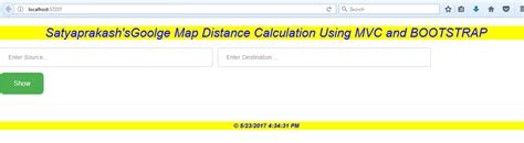 Google Maps Distance And Duration Calculation Between Places Using Asp Net Mvc And Bootstrap