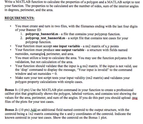 Solved Write A MATLAB Function To Calculate The Properties Chegg Com