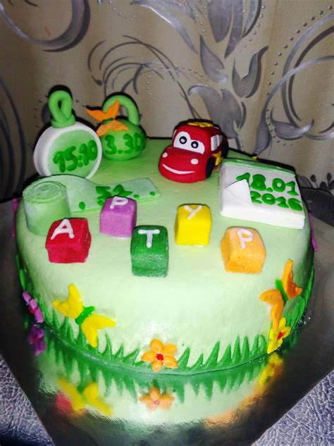 На первый день Рождения Шоколадный торт со сливочно творожным кремом и вишней