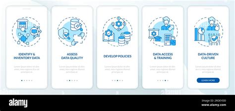 Blue Data Democratization Concept With Thin Line Icons Stock Vector Image And Art Alamy