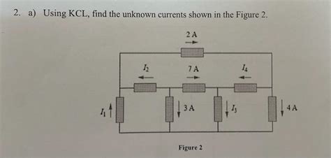 solved 2 a using kcl find the unknown currents shown in