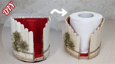 ایده ساخت جا دستمال توالت با مواد زائد کاردستی آسان شگفت انگیز و کاربردی