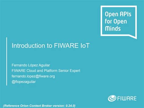 Introduction To Fiware Iot Ppt