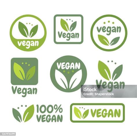 비건 아이콘 세트입니다 바이오 생태 유기농 로고 및 아이콘 라벨 태그 흰색 배경에 녹색 잎 아이콘 비거니즘에 대한 스톡 벡터 아트 및 기타 이미지 Istock