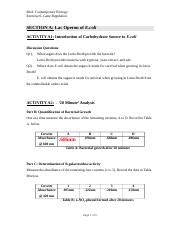 Lab Write Up Bio Contemporary Biology Exercise Gene Regulation SECTION A Lac Operon Of