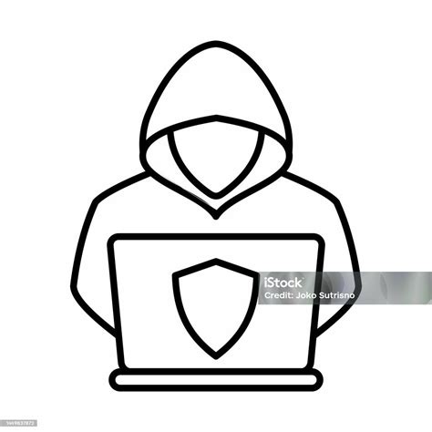 Hacker Outline Icon Stock Illustration Download Image Now Business