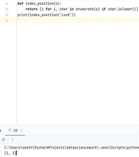 🧠 Day28 Of 50daysofcode Luminarcodingchallenge — Return Indexes Swetha Padmanabhan