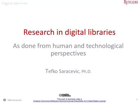 Ppt Research In Digital Libraries Powerpoint Presentation Free Download Id5336395