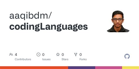 Github Aaqibdmcodinglanguages
