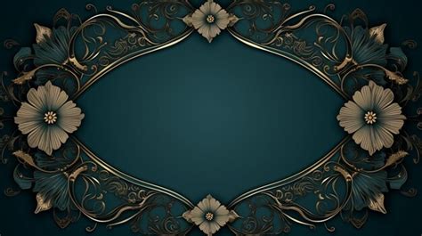 Classic Background With A Beautifully Arranged Flower Frame Premium