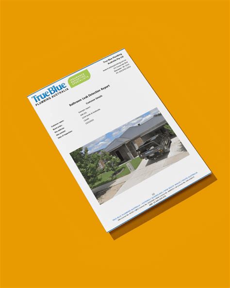 Leak Detection Report Sample