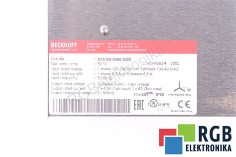 Beckhoff Ax5106 0000 0202 Rgb Automatyka Industrial Automation Center