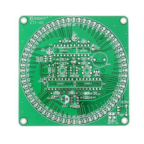 5pcs Eqkit 60 Seconds Electronic Timer Kit Diy Parts Soldering Practice Board