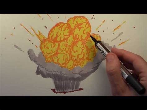 Realistic Explosion Drawing