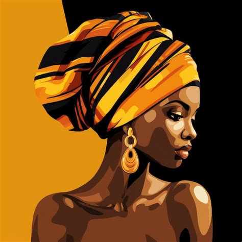 Premium Ai Image Profile Of A Young African Female With African