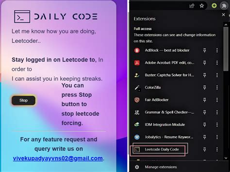 GitHub Creator Google Extension This Extension Is Used To Forced You Do A One Leetcode