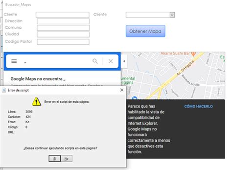 Error De Scripts En Explorador Web Access Desarrollo Web