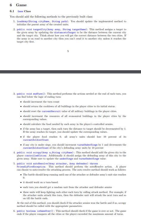 Need The Java Code Implementation For All The