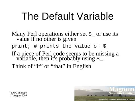 Introduction To Perl Day 1 Odp