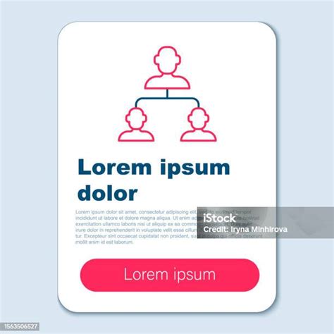 회색 배경에서 격리된 라인 비즈니스 계층 구조 의 도노그램 차트 인포그래픽 아이콘 기업 조직 구조 그래픽 요소 다채로운 개요