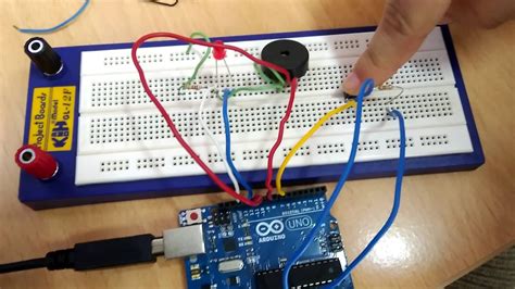 Práctica 3 Arduino Zumbador Y Led Con Pulsador Timbre Youtube