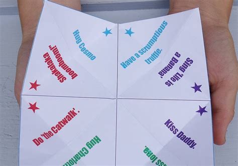 Paper Fortune Teller Write Inside Latter