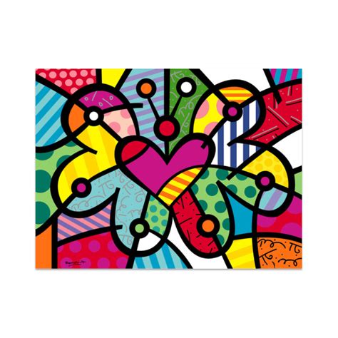 Heart Butterfly Romero Britto 로메로 브리토 비롯