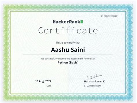 Aashu Saini On Linkedin Python Programming Hackerrank