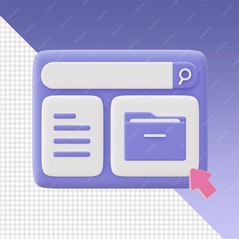 Premium Psd 3d Render Searching Folder Files Icons Template For Ui Ux Web Mobile Apps Social