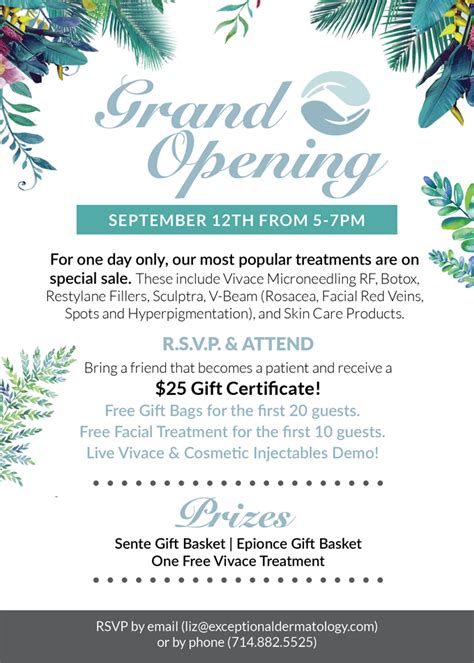 Grand Opening Event Exceptional Dermatology Care