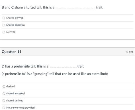 Solved Using Cladistics Rather Than Phylogeny Traits That