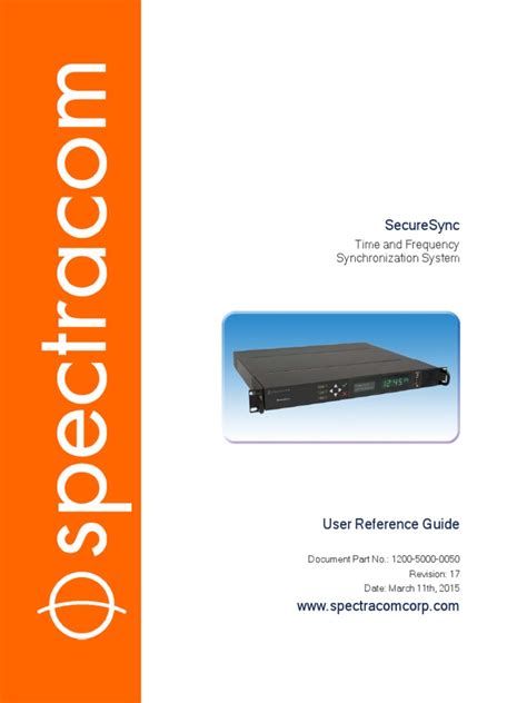 Spectracom Securesync Pdf Global Positioning System Ac Power