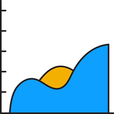 Statistics Chart Icon In Blue And Yellow Color 24462984 Vector Art At